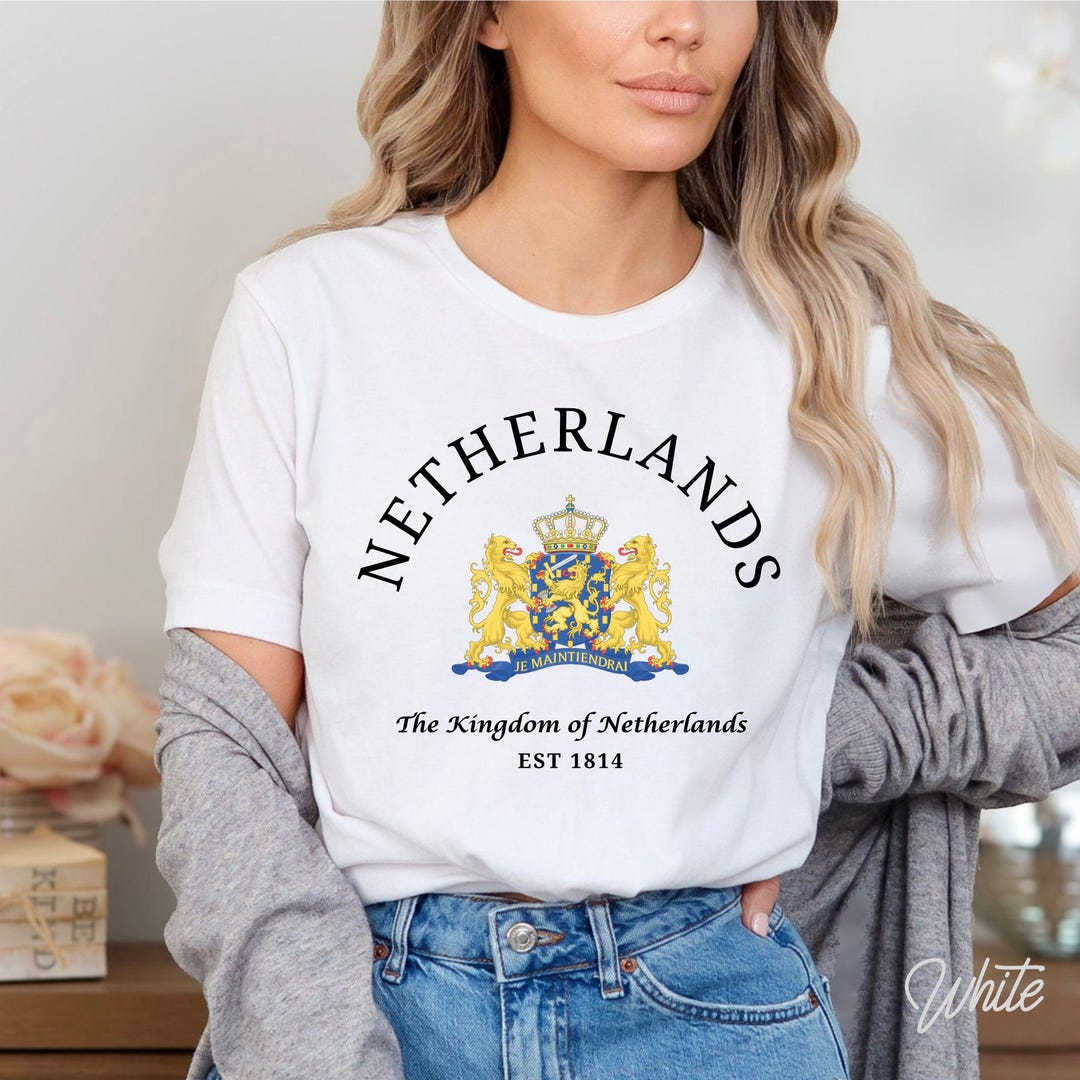 Netherlands Royal Crest Crewneck Shirt | Dutch Lion Emblem Shirt ...