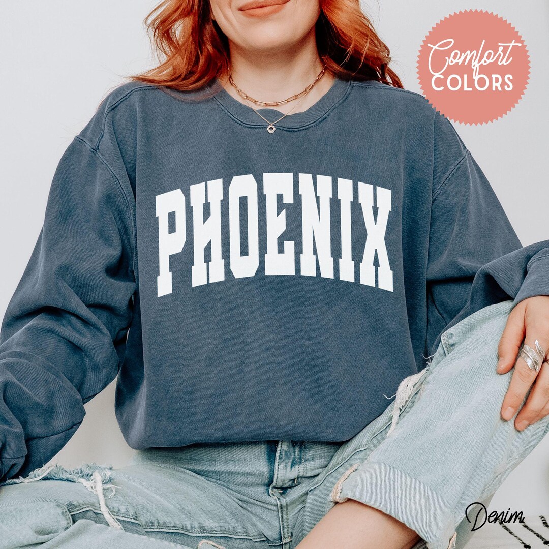 Phoenix Comfort Color Sweatshirt | Phoenix Varsity Pullover | Bold ...