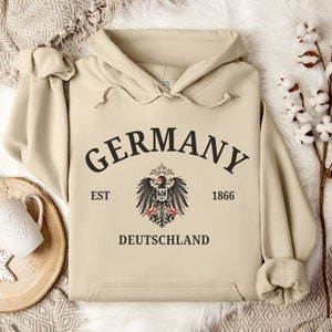 Germany Emblem, Deutschland Coat of Arms Unisex Hoodie, German Heraldic ...