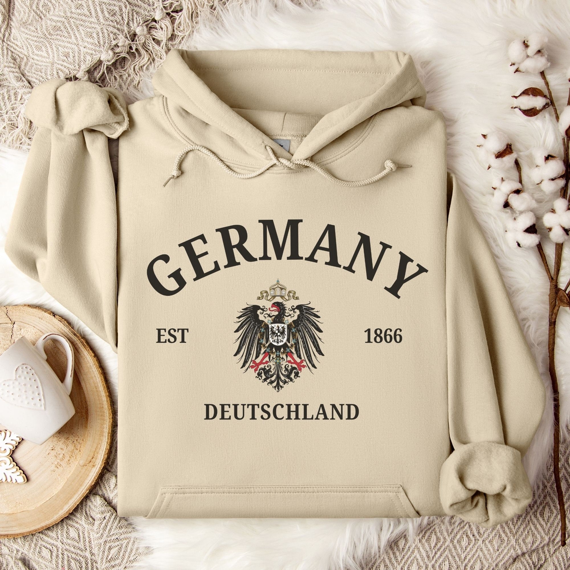 Germany Emblem, Deutschland Coat of Arms Unisex Hoodie, German Heraldic ...