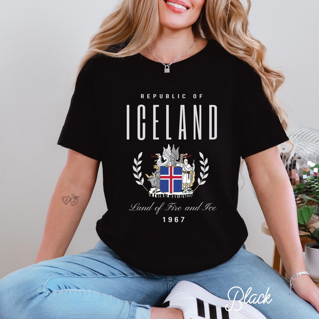 Vintage Iceland Coat of Arms Shirt, Reykjavik Souvenir, Icelandic Gift ...