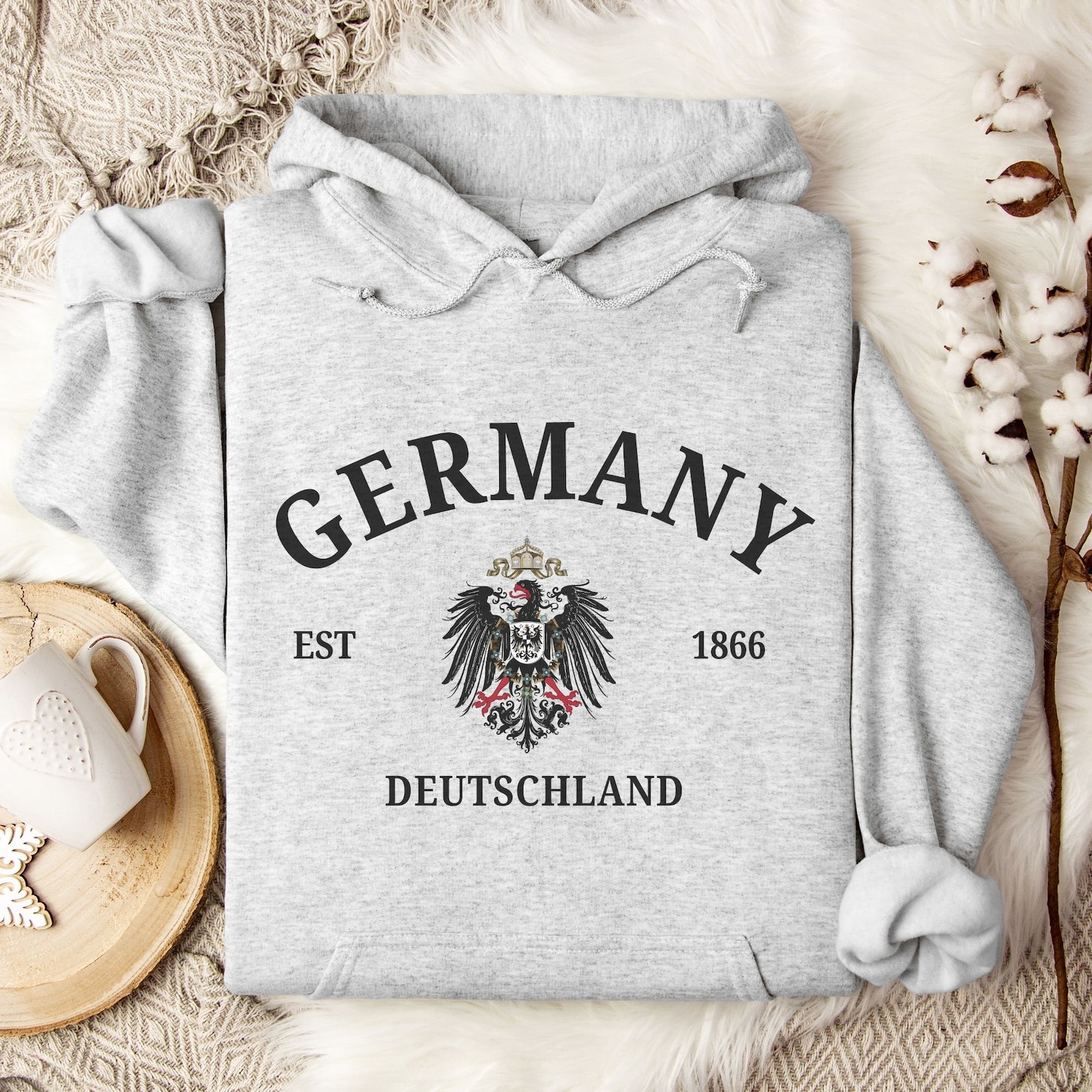 Germany Emblem, Deutschland Coat of Arms Unisex Hoodie, German Heraldic ...