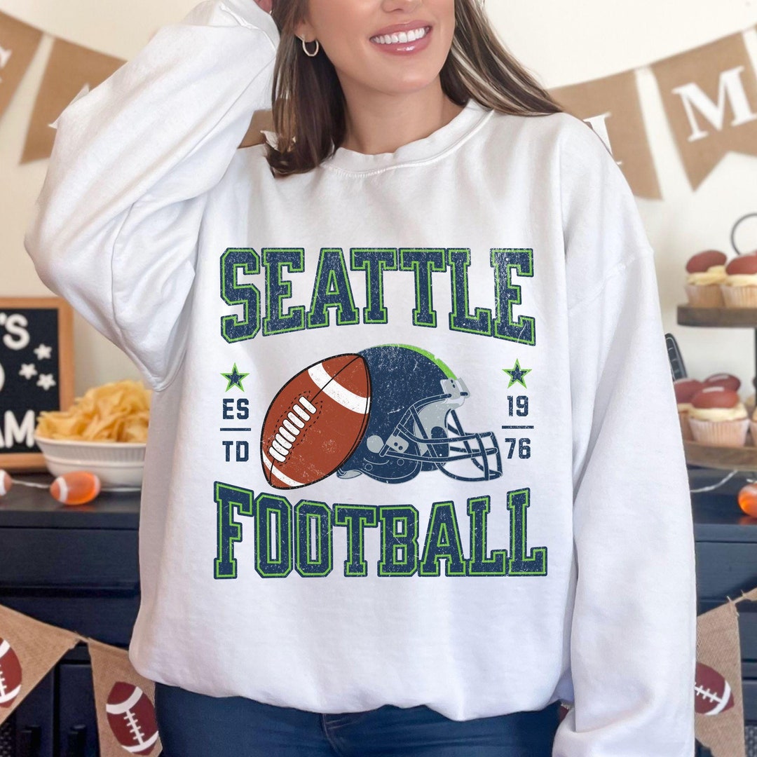 Vintage Seattle Football Crewneck Sweatshirt | Seahawk Game Day ...