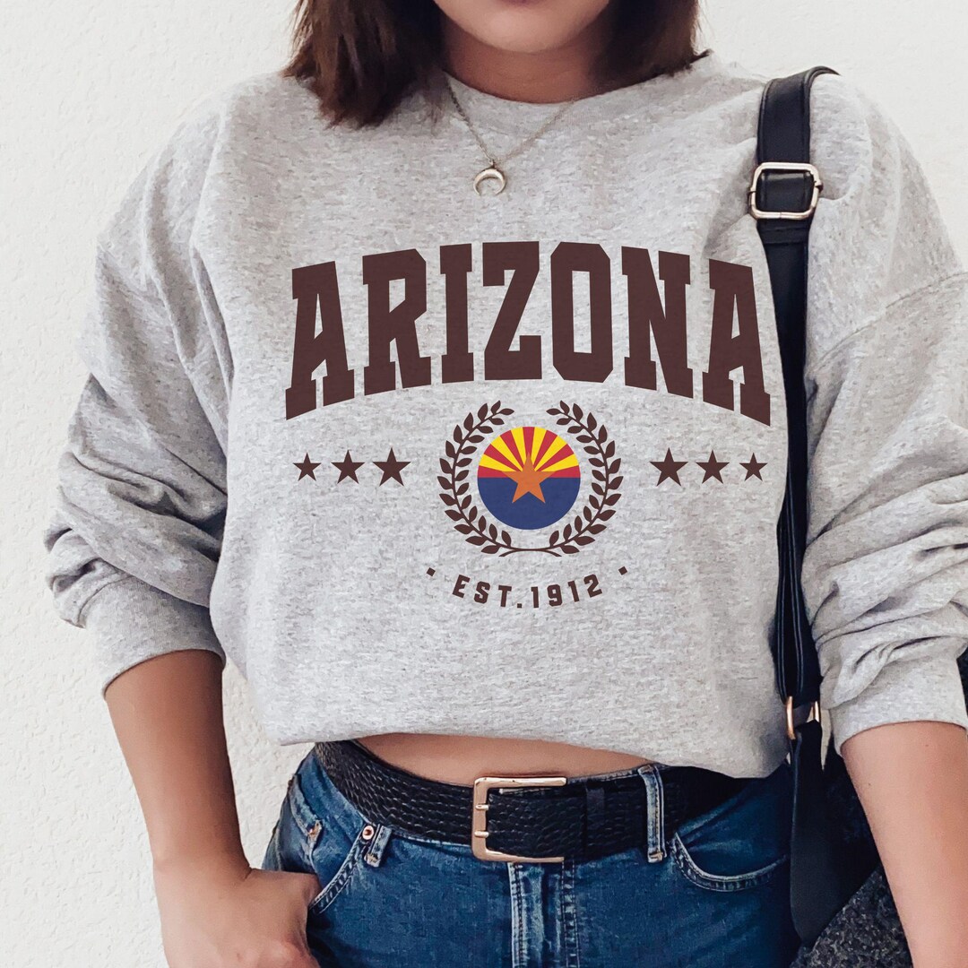 Arizona Flag Crewneck Sweatshirt | Arizona State Pride Pullover ...