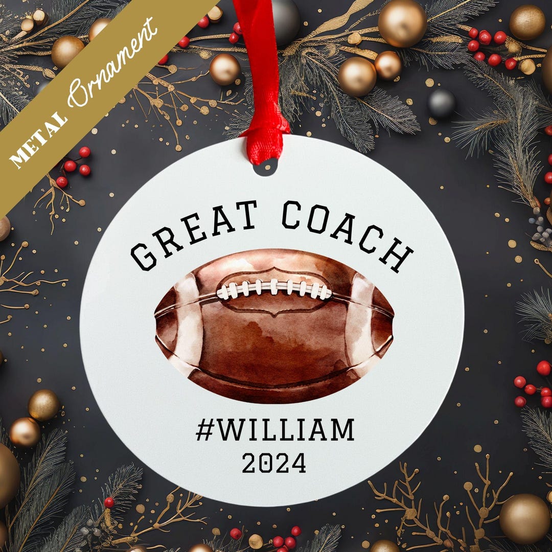 Custom Football Coach Ornament, Personalized Football Ornament Gift ...