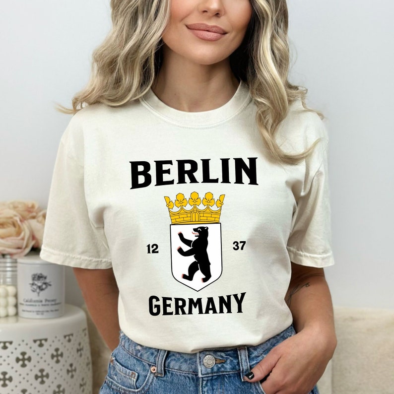 Vintage Berlin Comfort Colors Top, Berlin Crest Symbolic Shirt, German Pride Gift , Unisex Retro ...