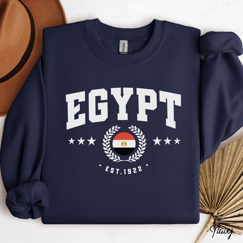 Egypt Flag Crewneck Sweatshirt | Egyptian National Flag Pullover Jumper ...