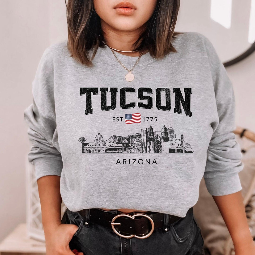 Iconic Tucson Sketch Crewneck Sweatshirt | Vintage Arizona Landmark ...
