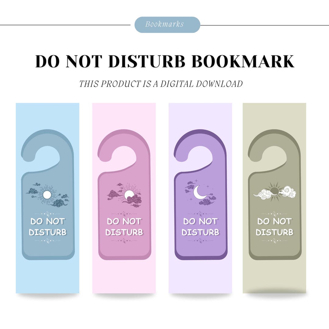 Do Not Disturb Bookmark Series,cute Celestial Bookmark,pastel Book ...
