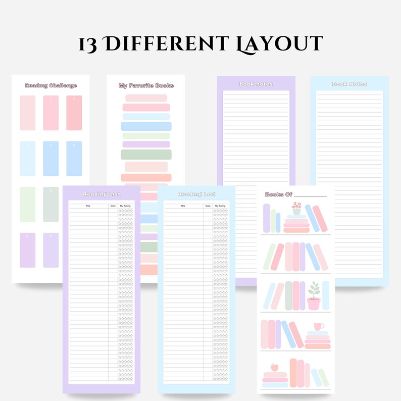 Printable Reading Tracker Bookmarks,reading Habit Tracker,book Tracker ...