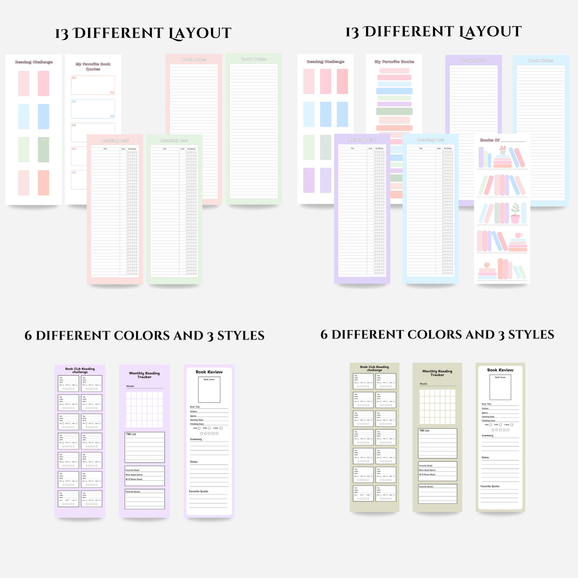 Printable Reading Tracker Bookmarks,colorful Annotation Key Color Guide ...