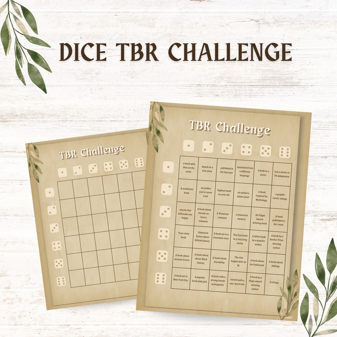 Printable TBR Dice Game: Reading Challenge Prompts (PDF) - Etsy