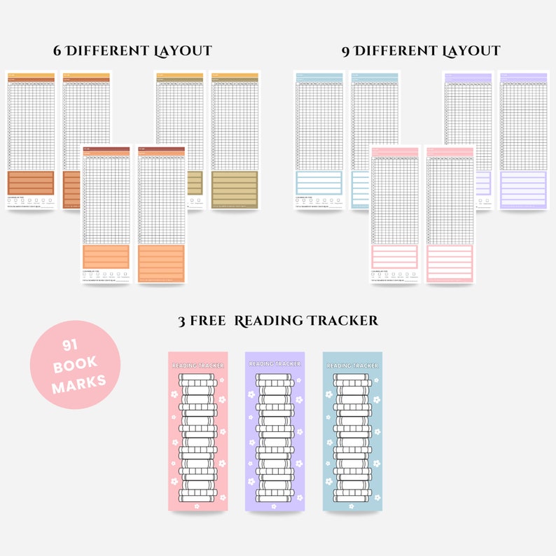 Printable Reading Tracker Bookmarks,colorful Annotation Key Color Guide ...