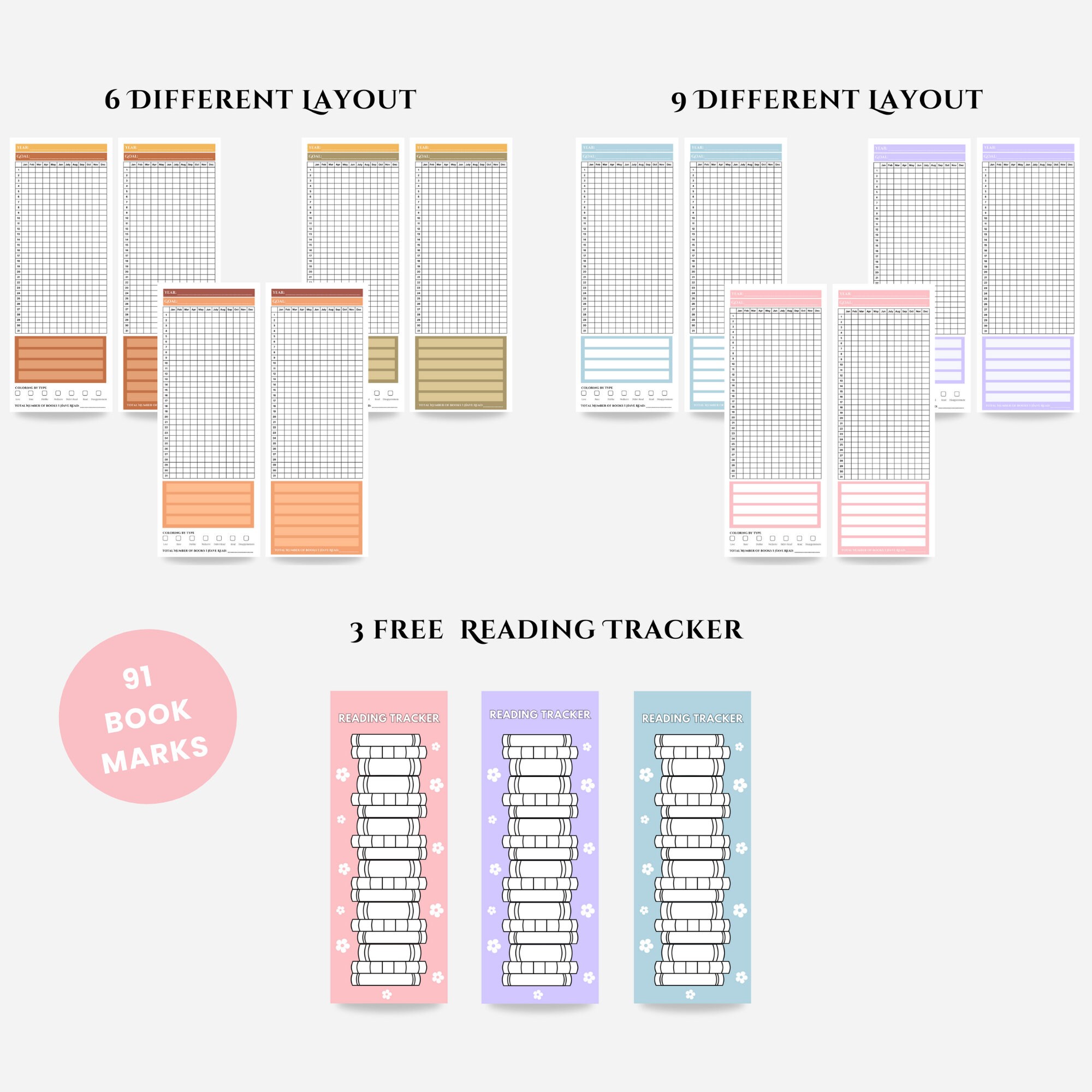 Printable Reading Tracker Bookmarks,colorful Annotation Key Color Guide ...