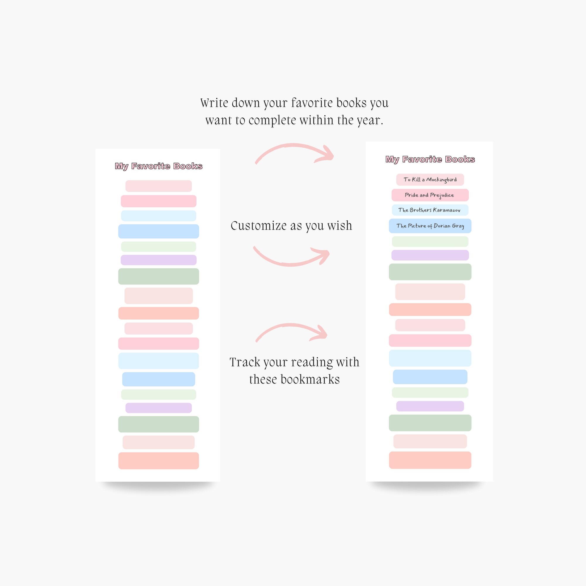 Printable Reading Tracker Bookmarks,reading Habit Tracker,book Tracker ...