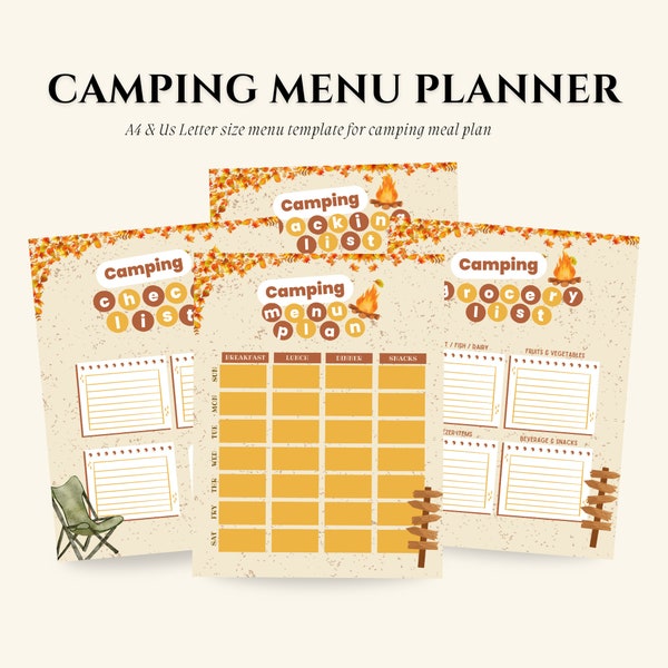 Camping Meal Planning List - Etsy