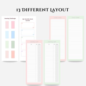 Printable Reading Tracker Bookmarks,reading Habit Tracker,book Tracker ...