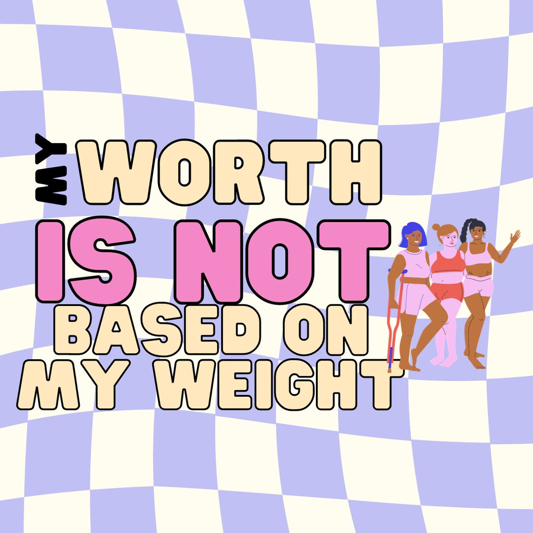 My Worth is Not My Weight - Etsy