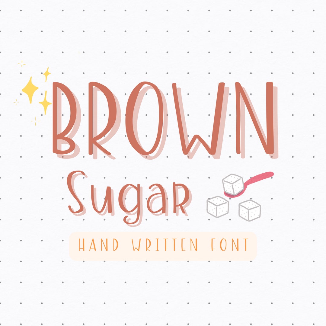Brown Sugar Font, Cute Handwriting, Procreate Font, Goodnotes ...