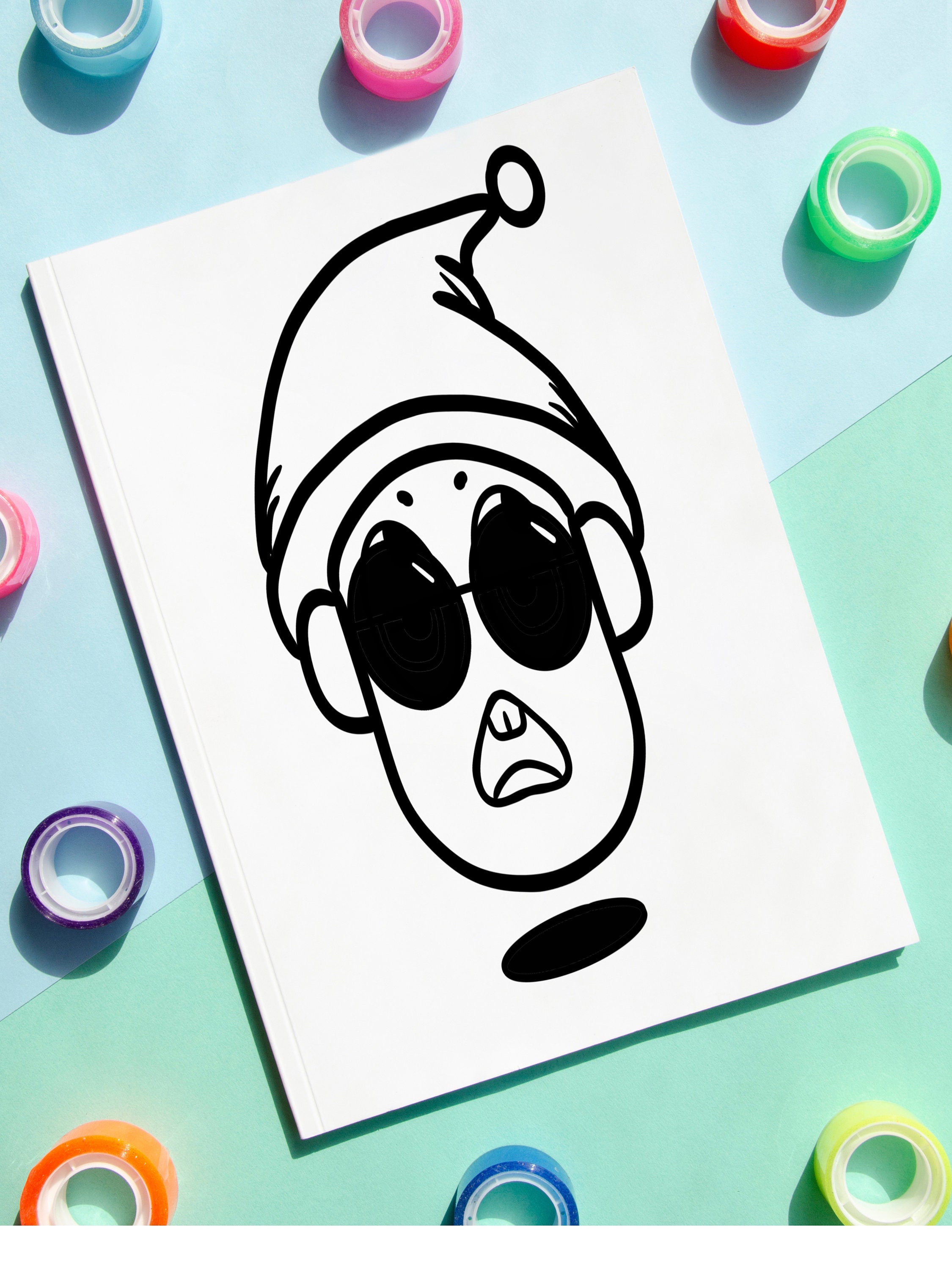 Quirky Faces Coloring Book - Etsy