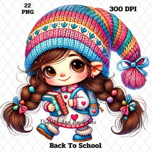 Back to School Gnome, Back to School Clipart PNG, Classroom Decor ...