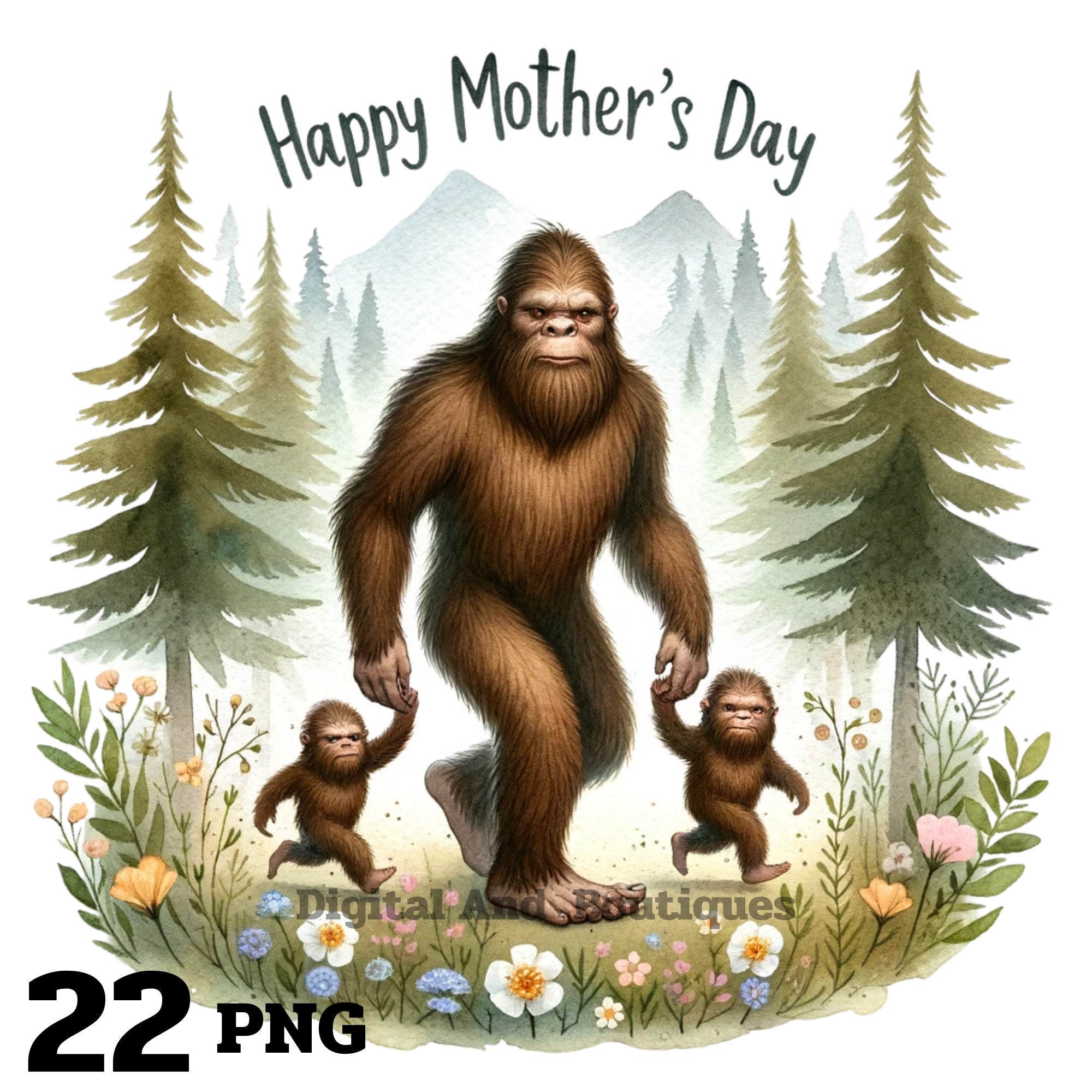 Funny Bigfoot Mother S Day Bigfoot Mom Png Bigfoot Clipart Mother S