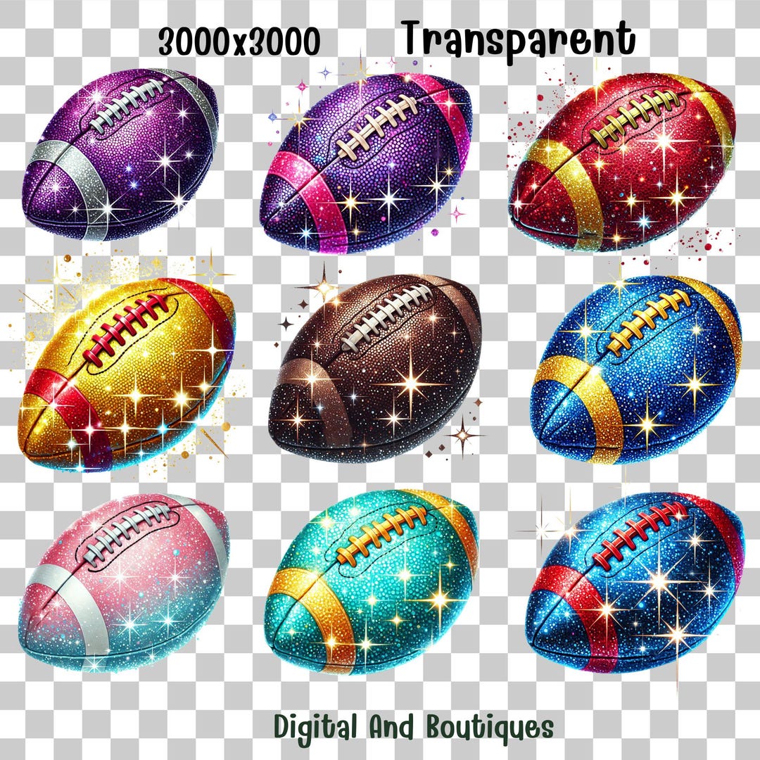 Glitter Football PNG, Coquette Football PNG, Football Bow, Disco Ball ...
