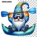 Kayak Gnome Clipart, Camping Gnomes, Whimsical Gnome Clipart , Fishing ...