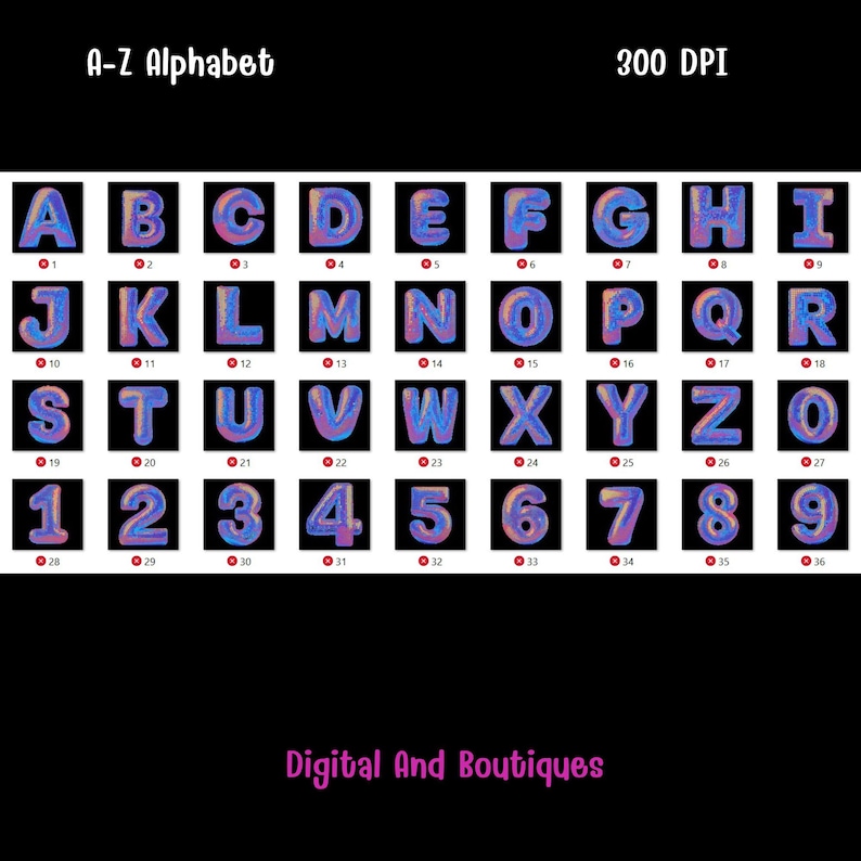 Disco Alphabet PNG, 3D Alphabet, Heatwave Alphabet, Clipart Letters ...