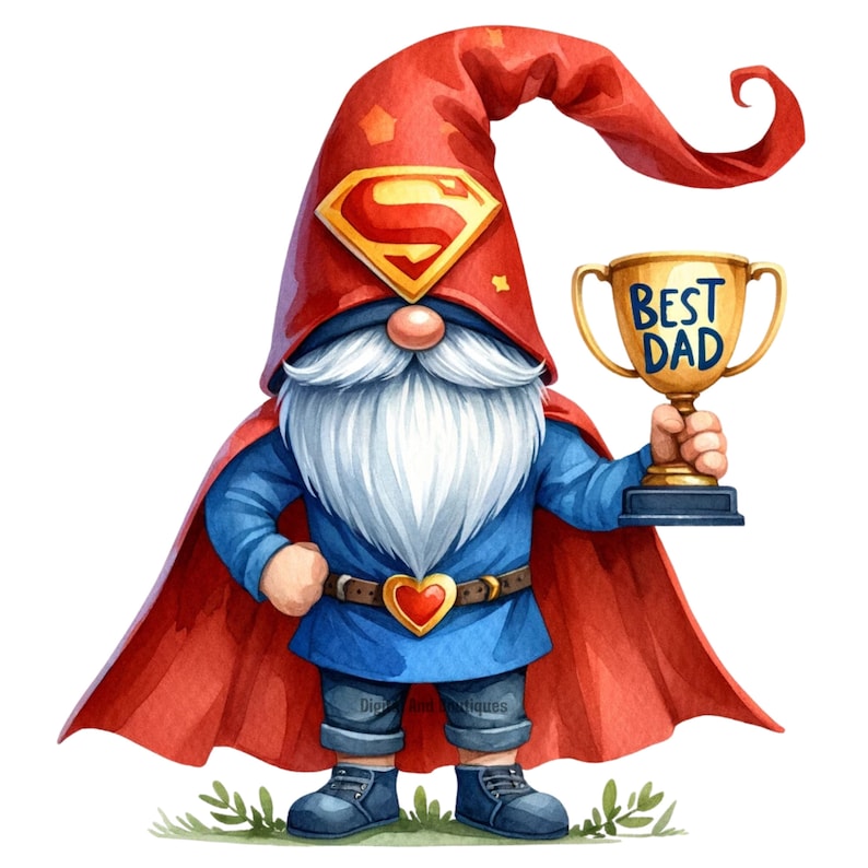 Father's Day, Father Gnome PNG, 32 Clipart Bundle, Dad Gnome, Father's ...
