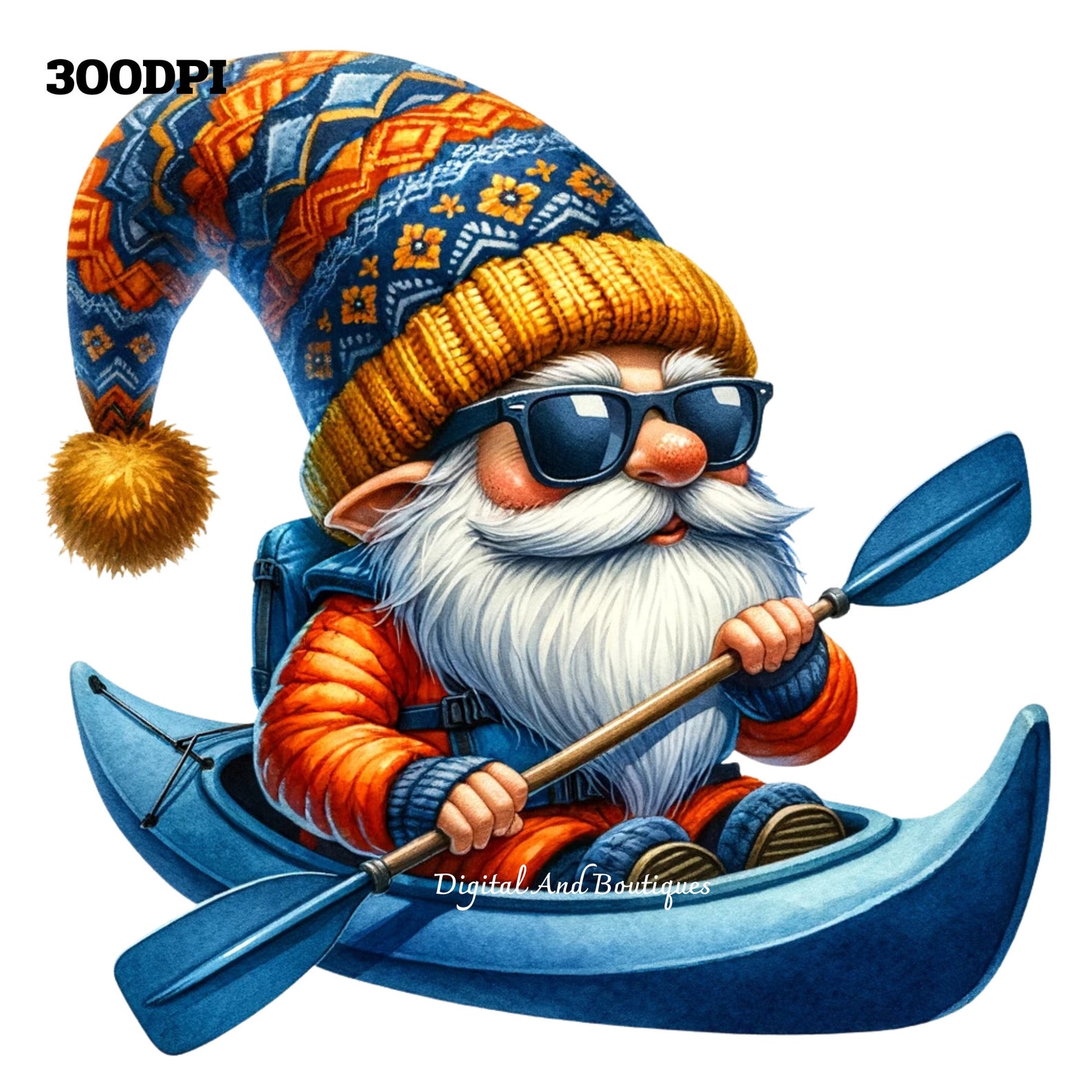 Kayak Gnome Clipart: Whimsical Camping PNG (digital Download) - Etsy