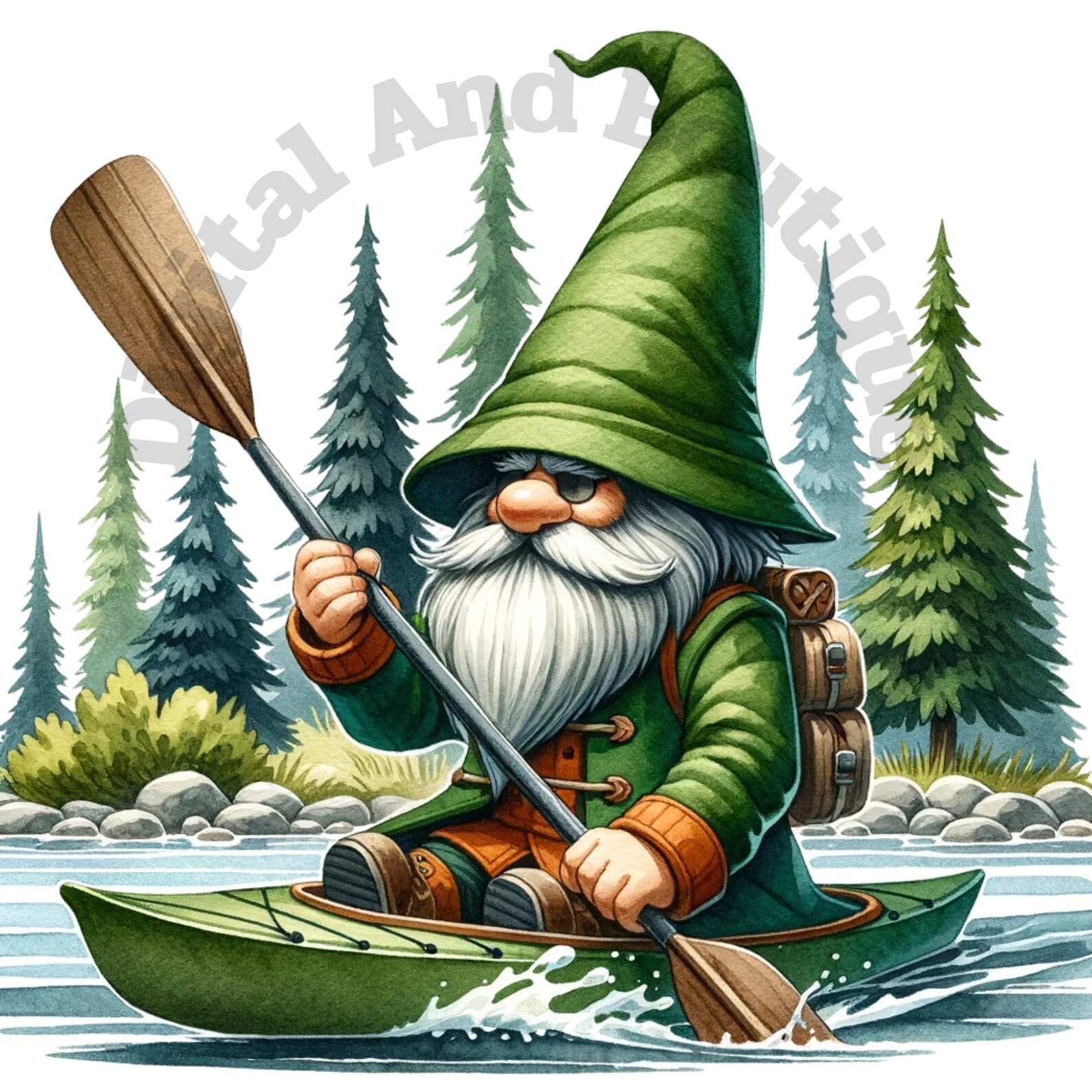 12 Gnome Camping Clipart, Camping Gnome, Explorer Clipart, Gnome Travel ...