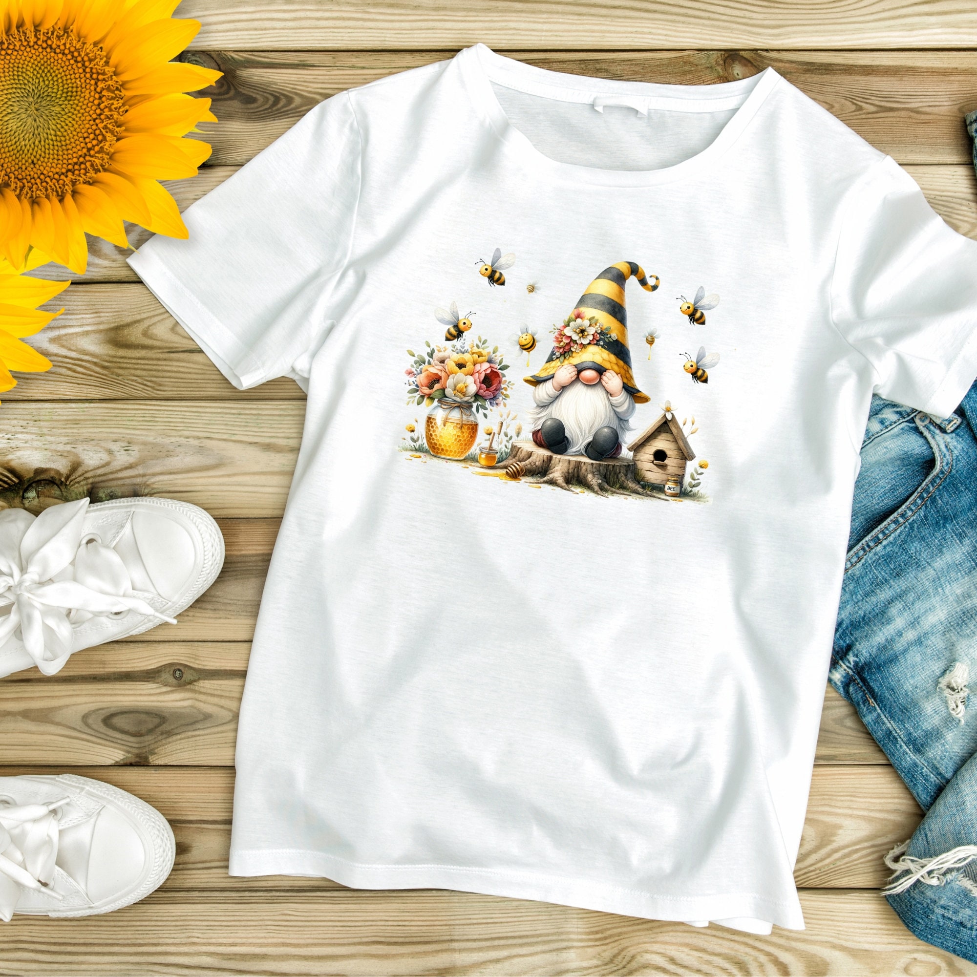 Honey Bee Gnomes Clipart, Gnome Clipart, Honey Bee Clipart, Bee Gnome ...