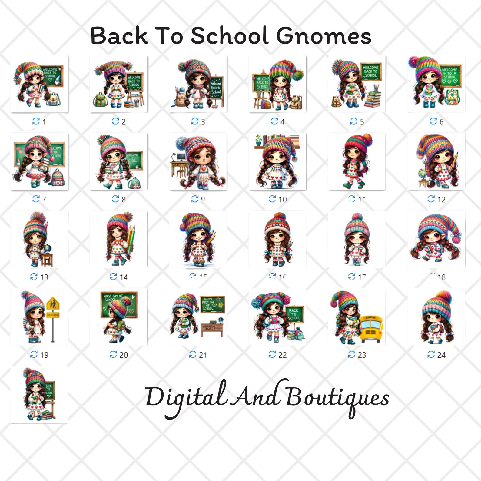 Back to School Gnome, Back to School Clipart PNG, Classroom Decor ...