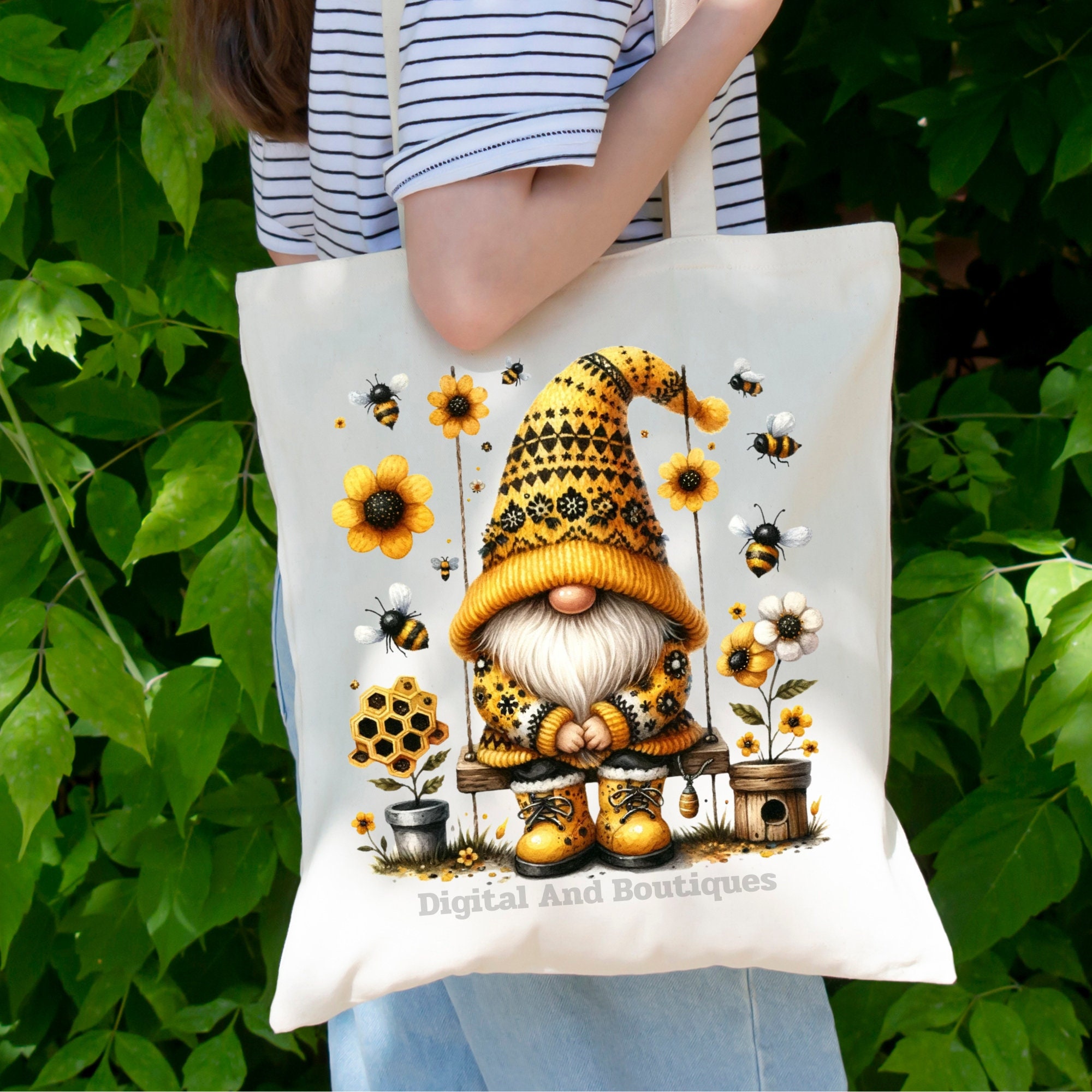 Bee Gnomes Clipart, Honey Bee Gnome Clipart, Honey Bee Clipart, Gnome ...