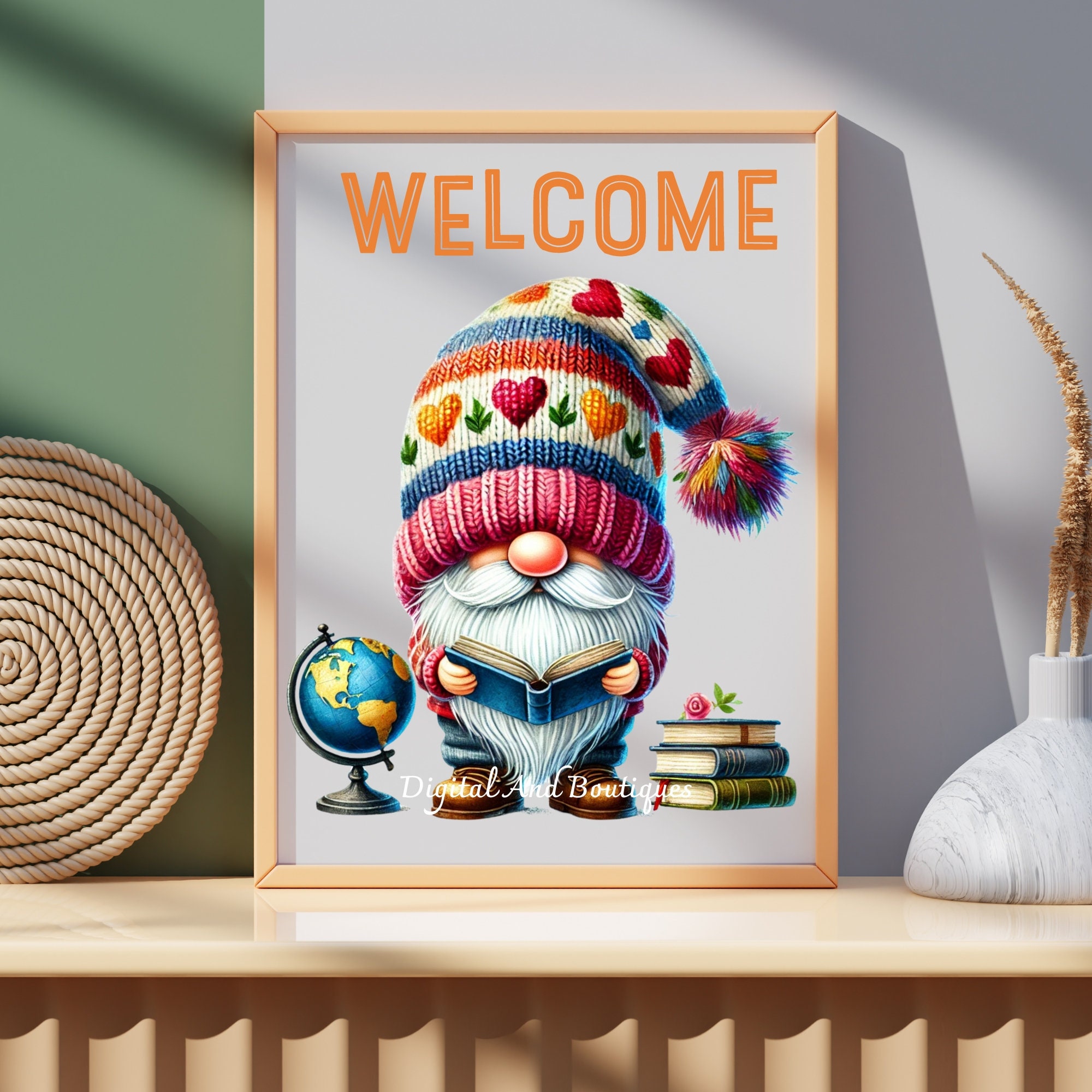 Back to School Gnome, Back to School Clipart PNG, Classroom Decor ...