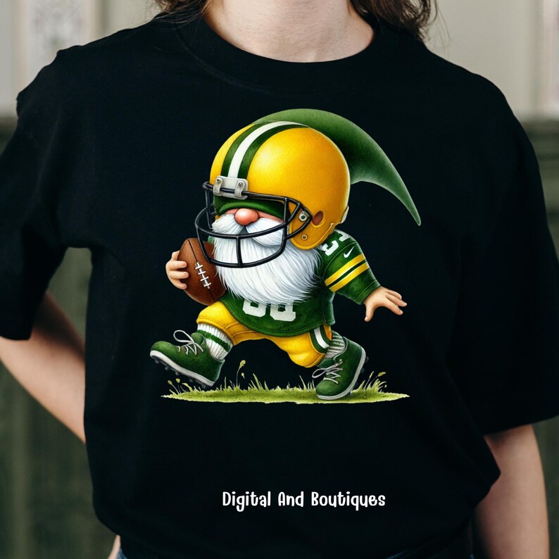 Football Gnome PNG, Football PNG, American Football, Green and Yellow ...