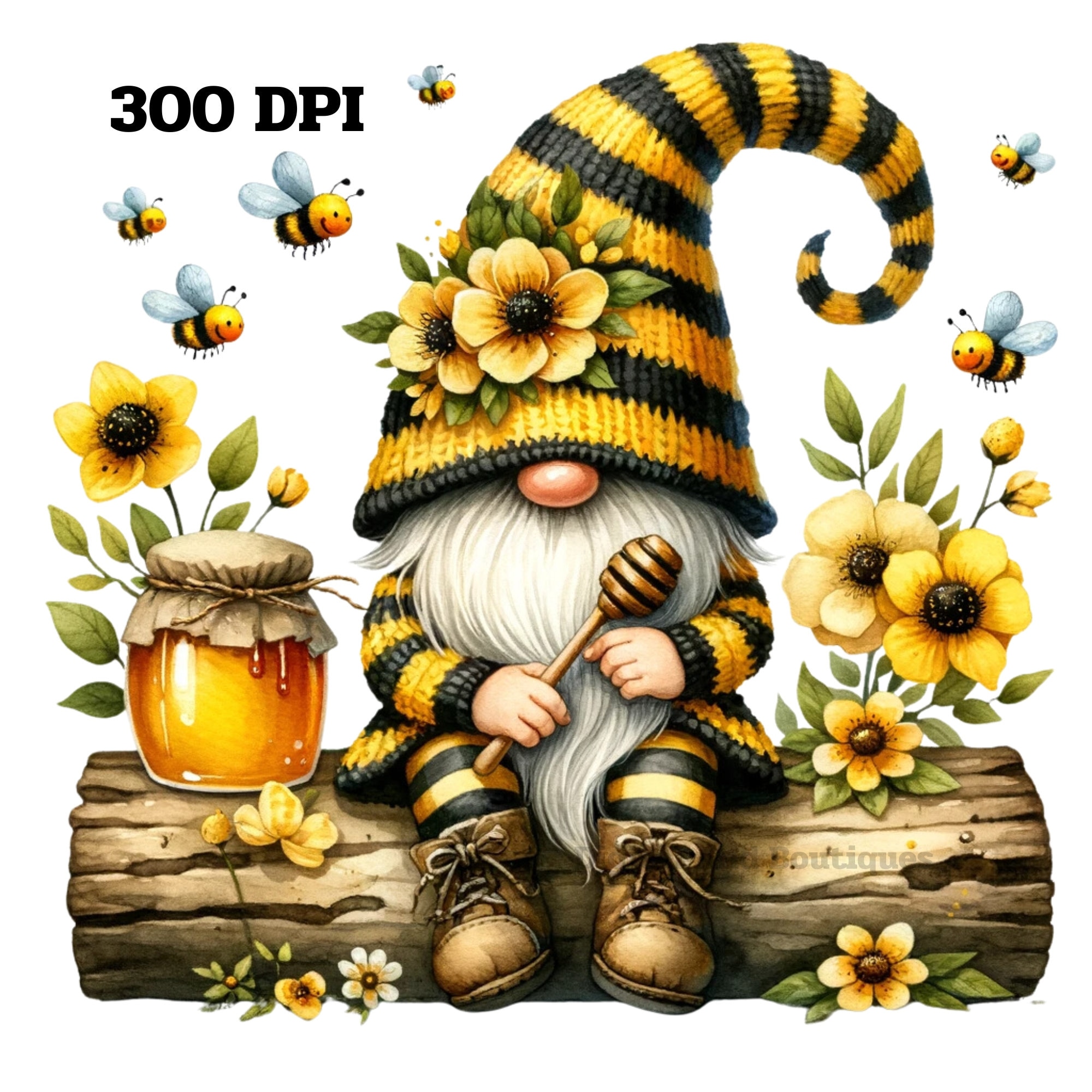 Bee Gnomes Clipart, Honey Bee Gnome Clipart, Honey Bee Clipart, Gnome ...