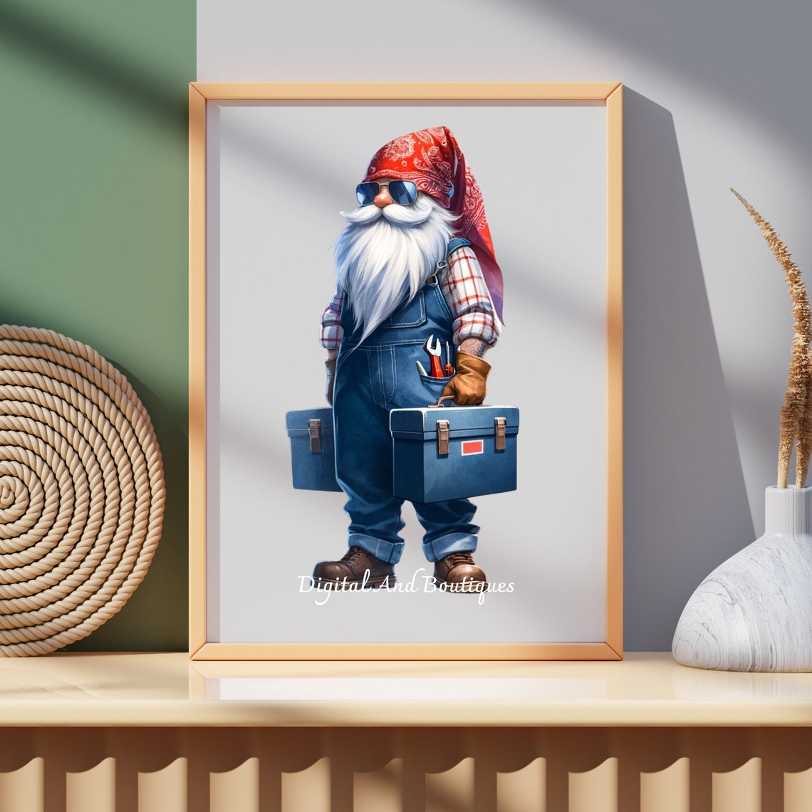 Mechanic Gnome Clipart, Gnome Repairman PNG, Workshop Gnome Designs ...