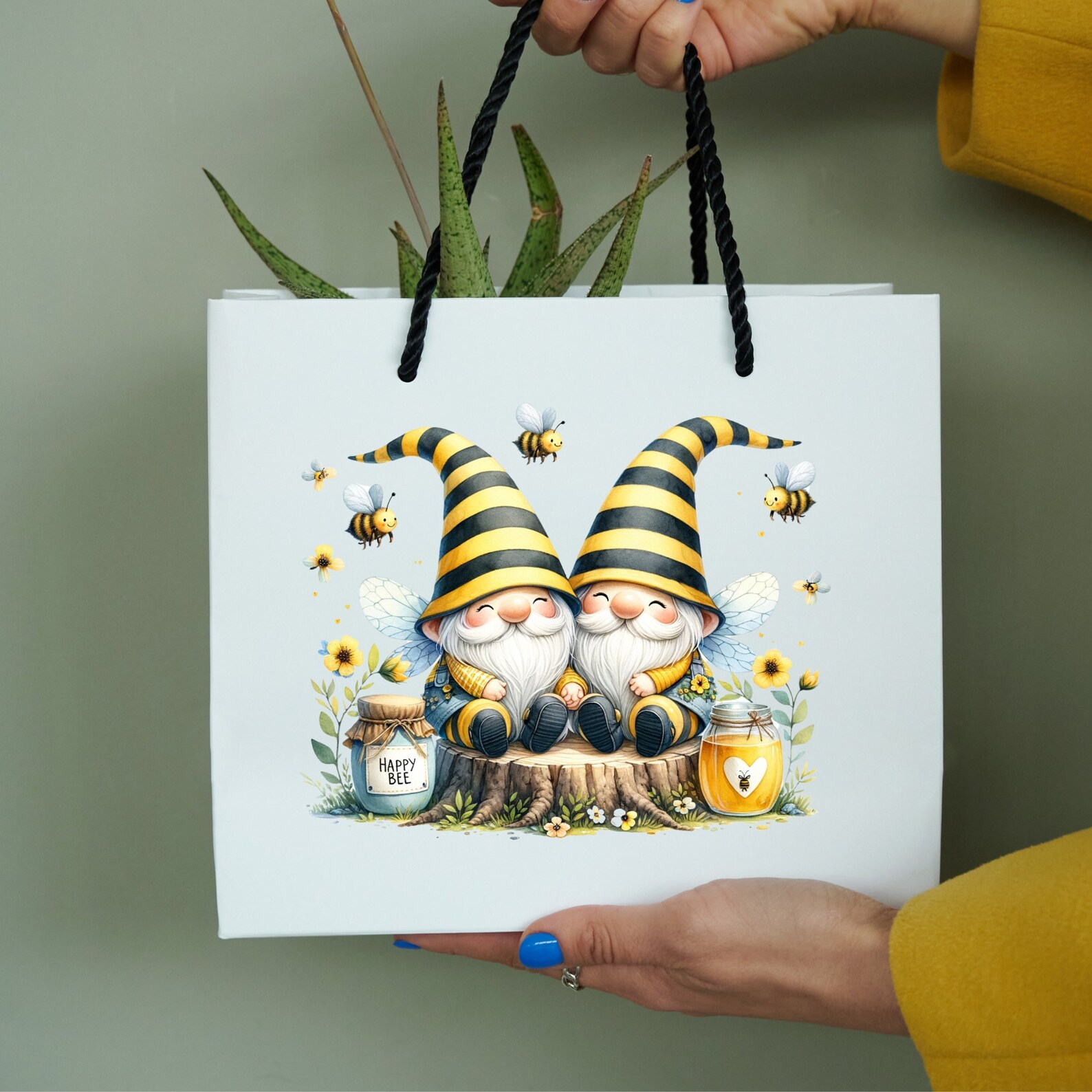 Honey Bee Gnomes Clipart, Gnome Clipart, Honey Bee Clipart, Bee Gnome ...