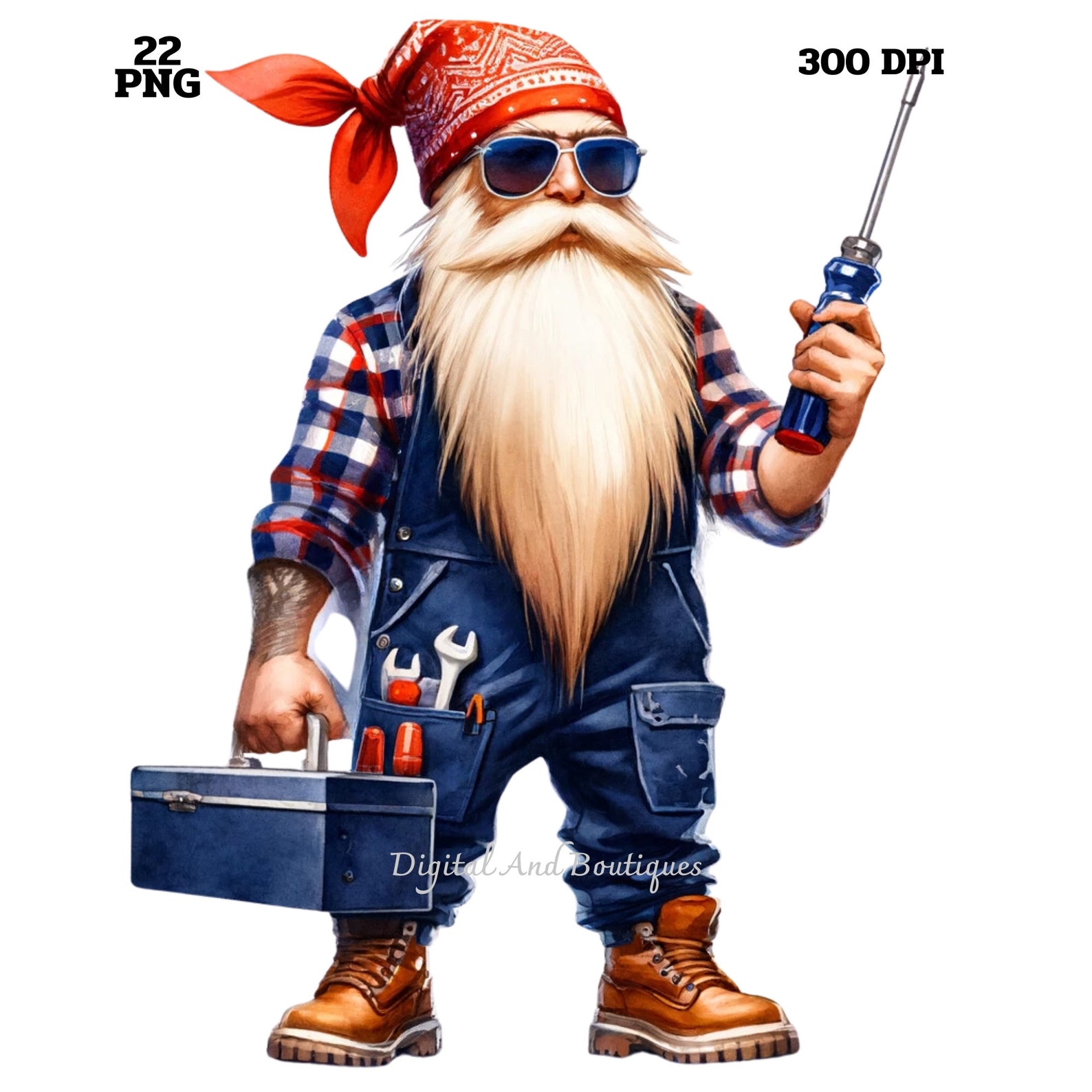 Mechanic Gnome Clipart, Gnome Repairman PNG, Workshop Gnome Designs ...
