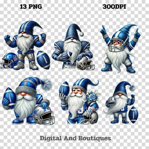 Football Gnome PNG, Football PNG, American Football, Blue and Silver ...