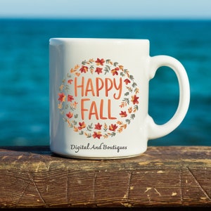 Happy Fall Font Clipart, Fall Season Clipart, Font Clipart Bundle, Font ...