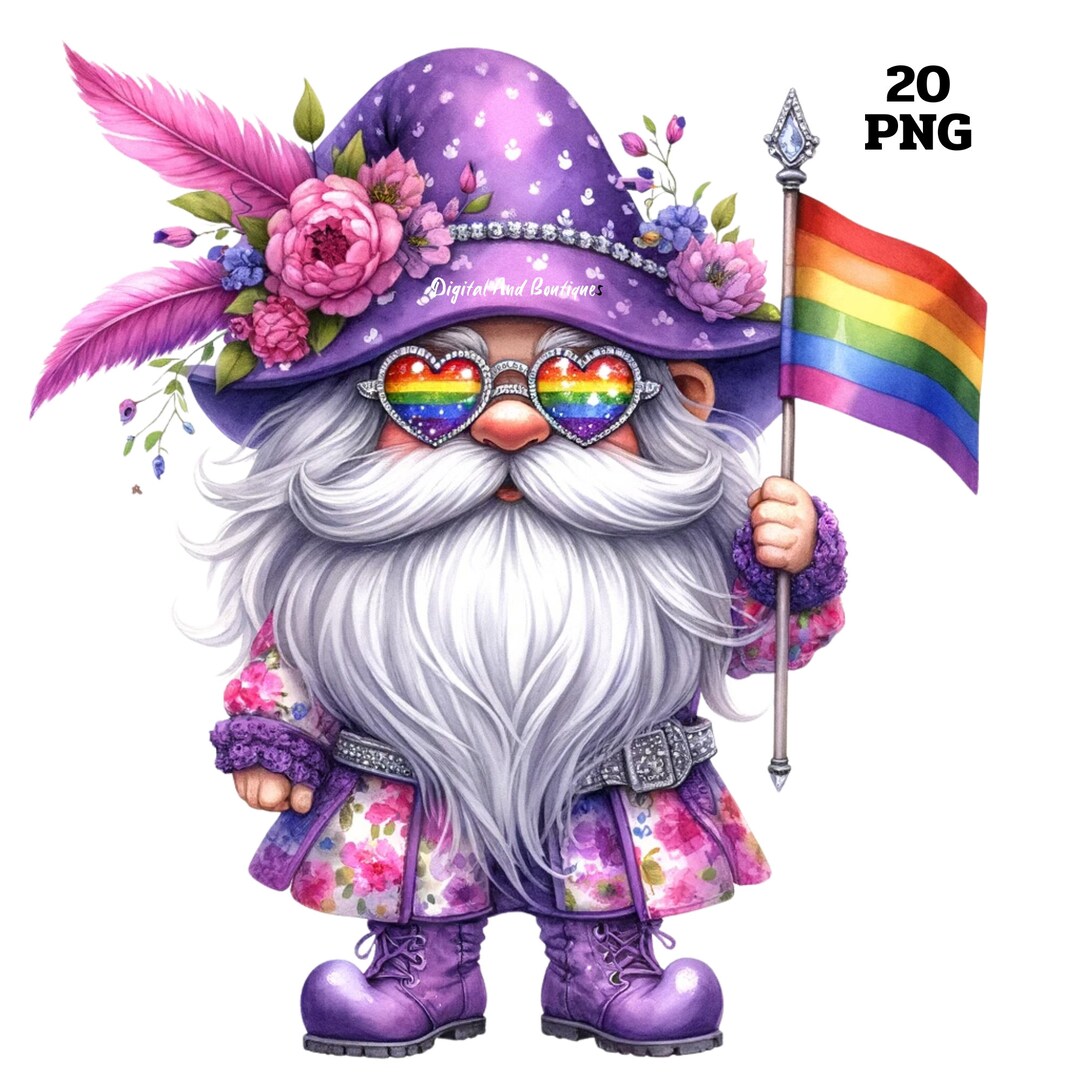 LGBT Gnome, Pride Month Gnome, Pride Gnome Clipart, Diversity Pride ...