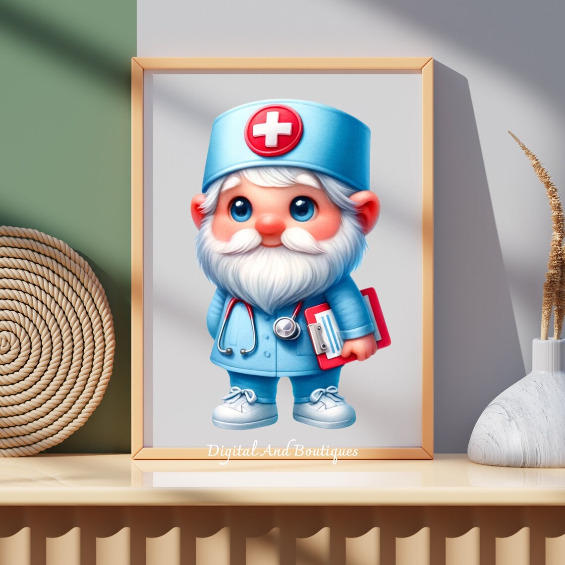 Nurse Gnome Clipart, Healthcare Gnome Clipart, Medical Gnome ...