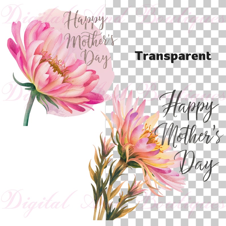 Mothers Day Clipart, Clipart Bundle, Happy Mothers Day Clipart PNG ...