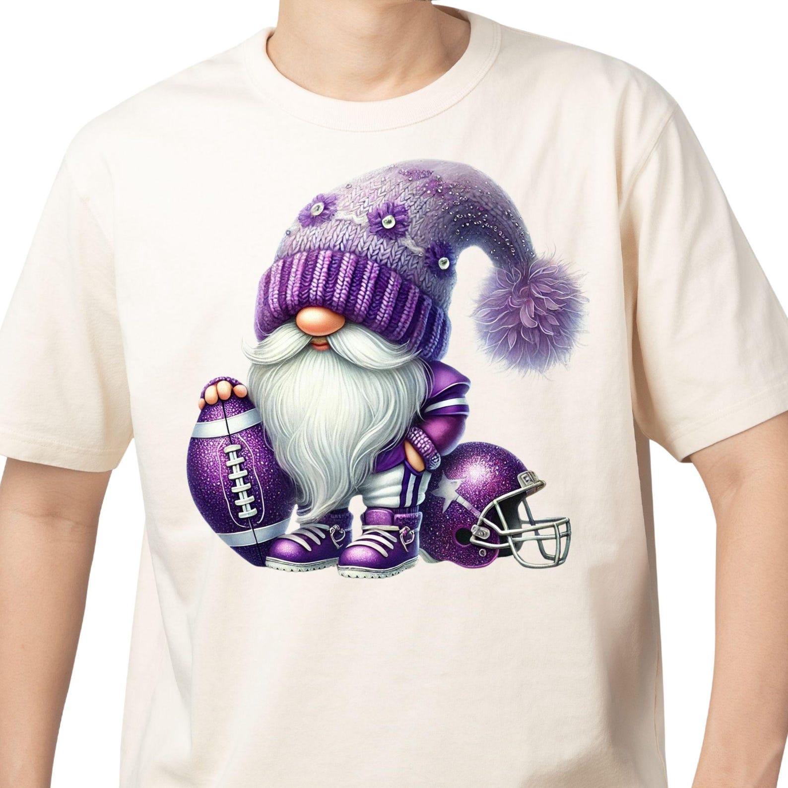 Football Gnome PNG, Football PNG, American Football, Purple and Silver ...