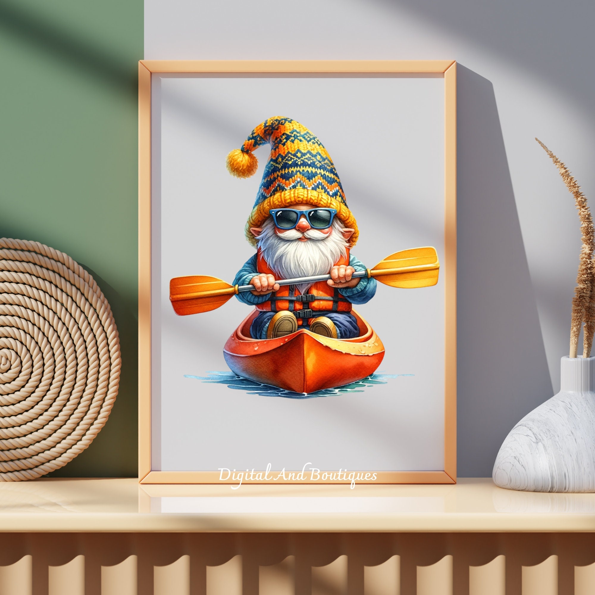 Kayak Gnome Clipart: Whimsical Camping PNG (digital Download) - Etsy