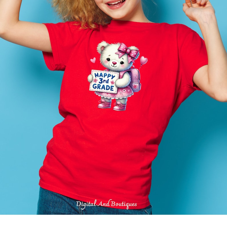 Teddy Bear Clipart, Back to School, Bear Clipart, Watercolor Teddy Bear ...