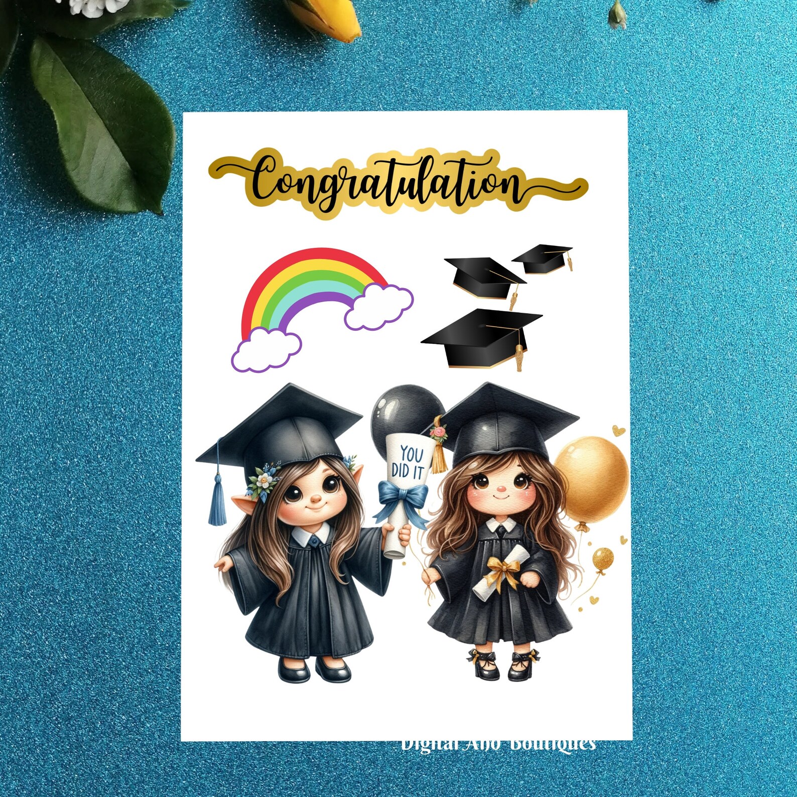 Graduation Gnomes, Graduation Clipart, Graduation Ornament, Gnome ...